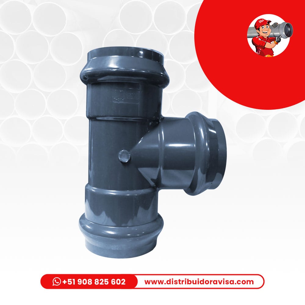Tee inyectado UF PVC Era - Ferretería & Distribuciones Visa