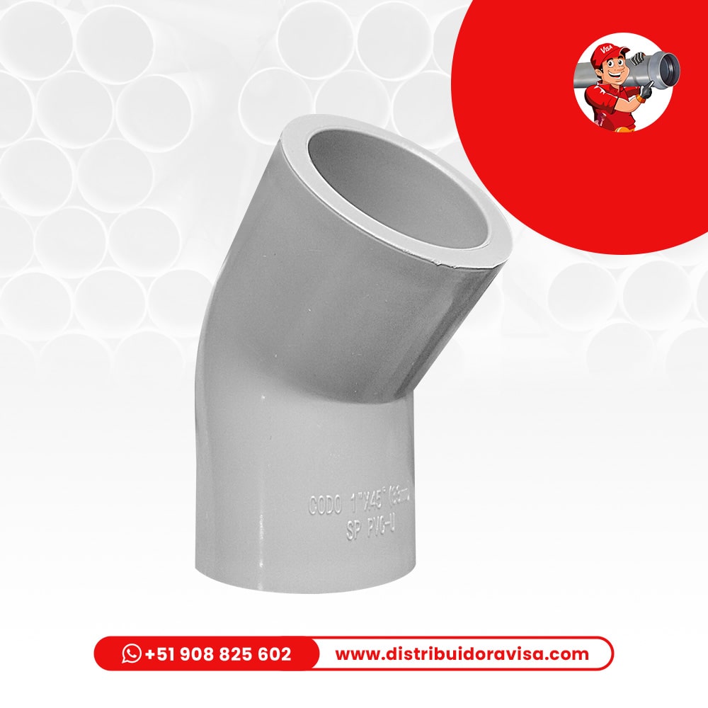 Codo 45° SP PVC para Agua Taiplast - Ferretería & Distribuciones Visa