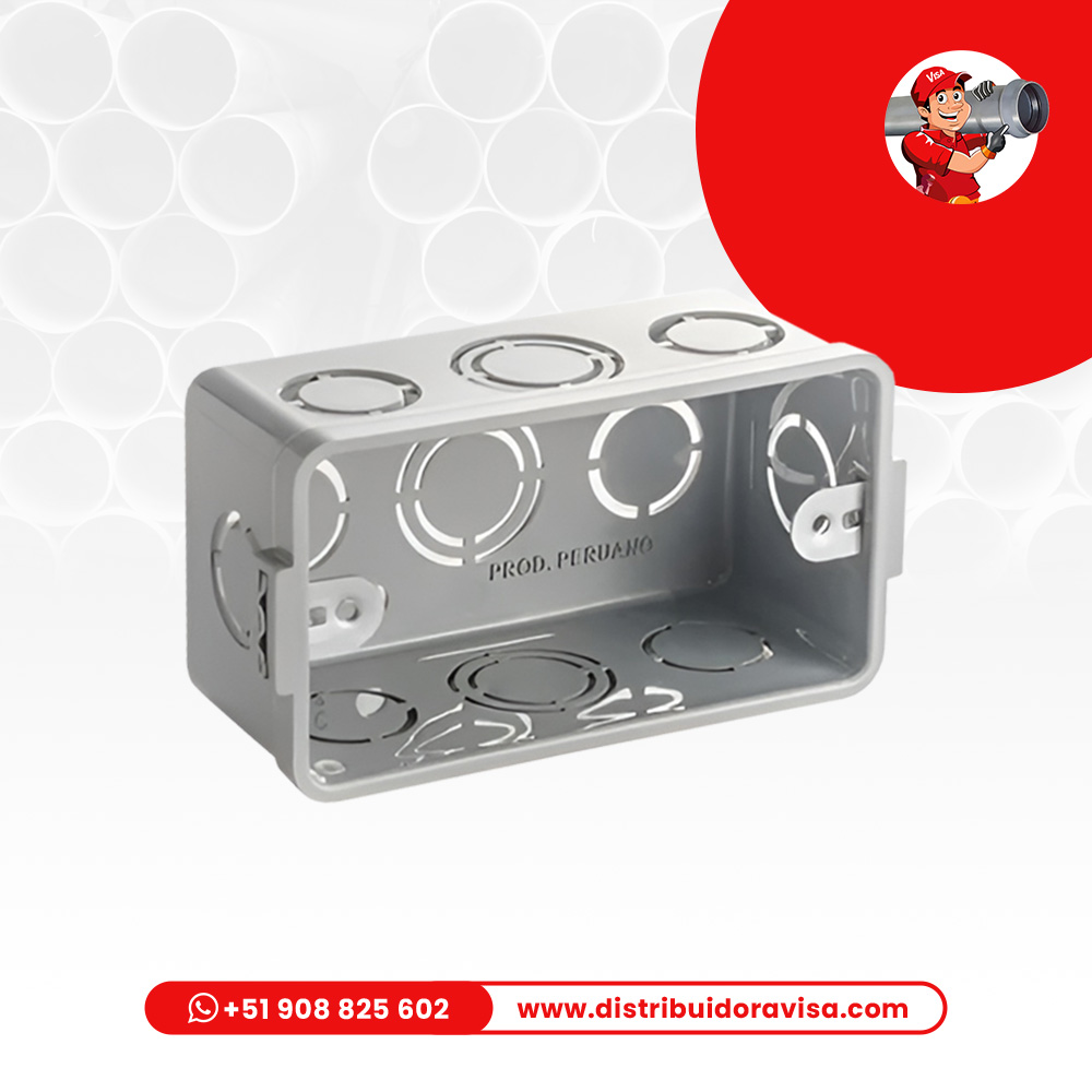 Caja Rectangular PVC - Ferretería & Distribuciones Visa